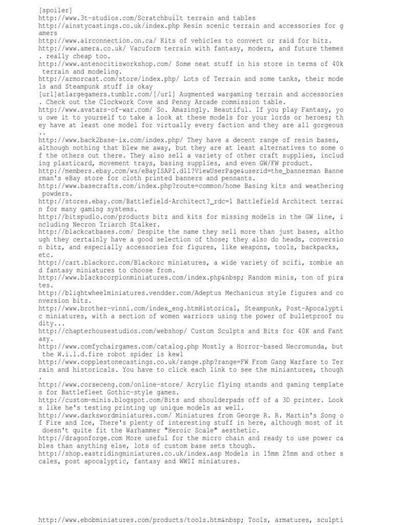 40k Conversion Sites | PDF | Leisure