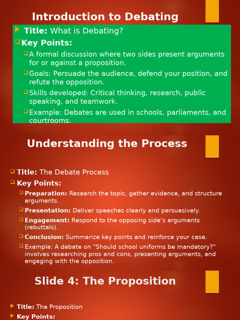 Chapter 2, Uderstand The Process, American Debate | PDF | Argument ...