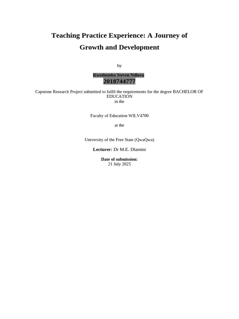 Capstone Research Final | PDF | Teachers | Pedagogy