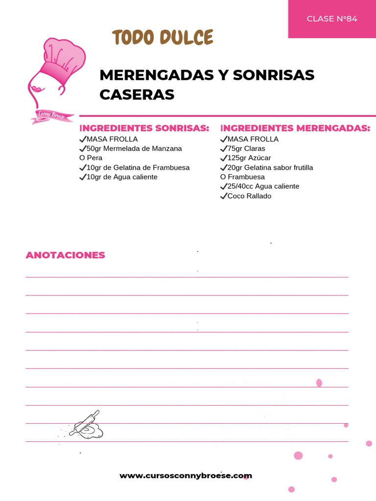 Clase N°84 Merengadas y Sonrisas Caseras - 20250626 - 175100 - 0000 | PDF