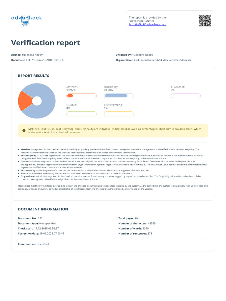 Artikel Erli Yulisa - 19% | PDF | Linguistics
