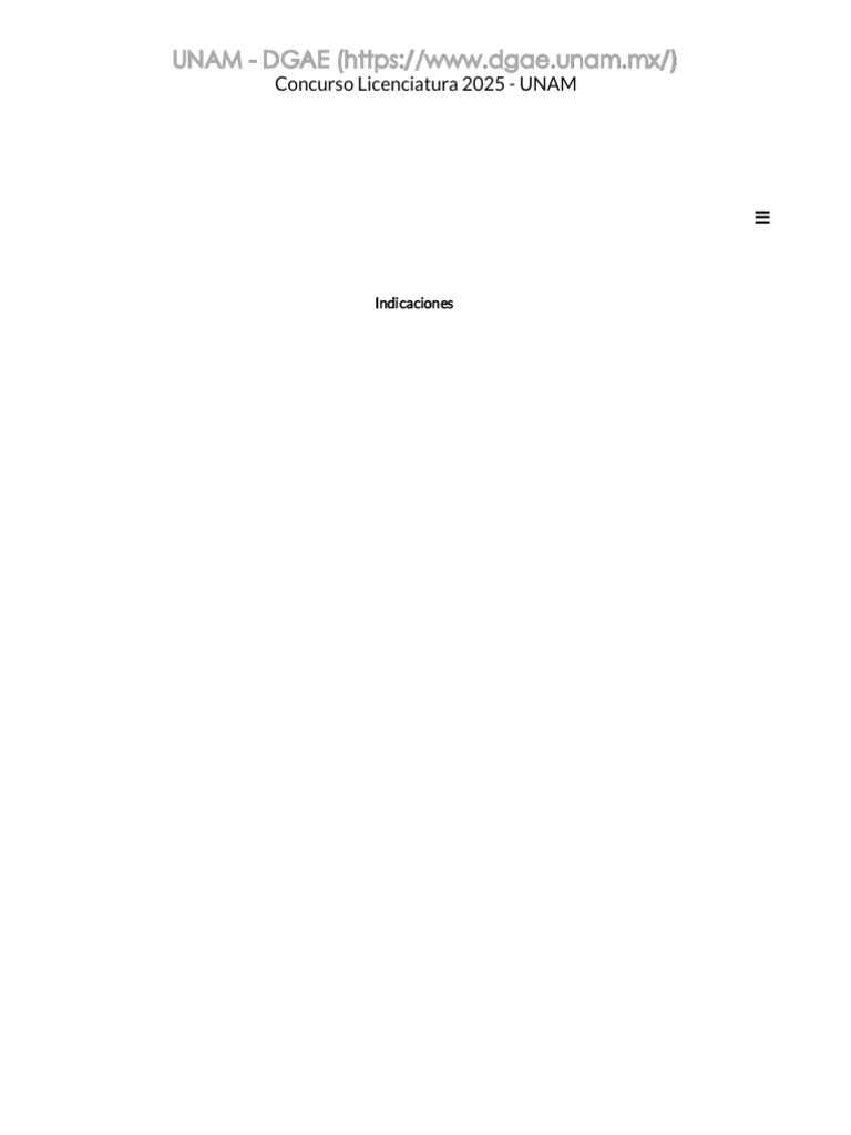 Concurso Licenciatura 2025 Semestre 1 - UNAM Owo | PDF