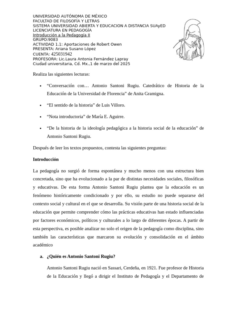 Aportaciones de Santoni Rugiu a la Pedagogía | PDF | Pedagogía ...