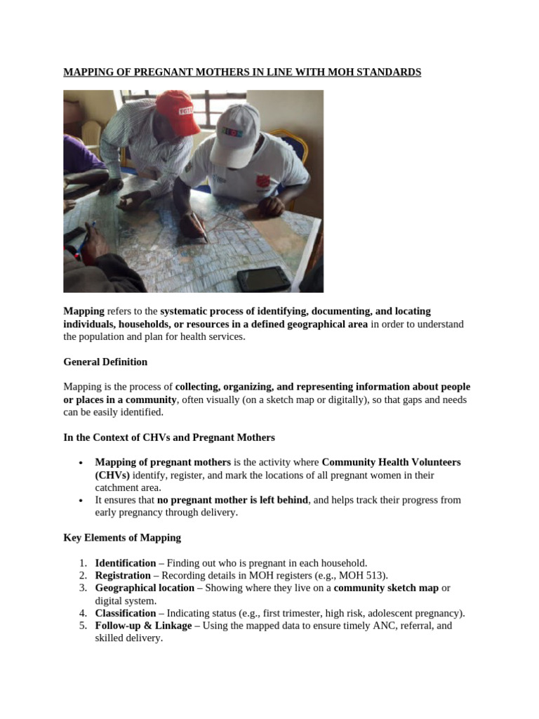 Mapping Pregnant Mothers per MOH Standards | PDF | Pregnancy | Public ...