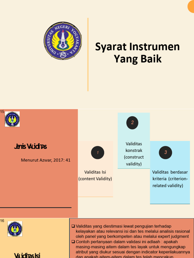 Syarat Instrumen Yang Baik - Rev | PDF