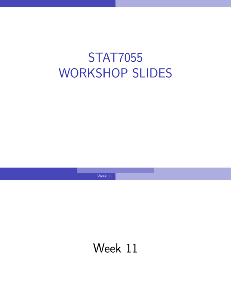 Stat7055 2025-S1 Wo11 | PDF | Regression Analysis | Analysis Of Variance