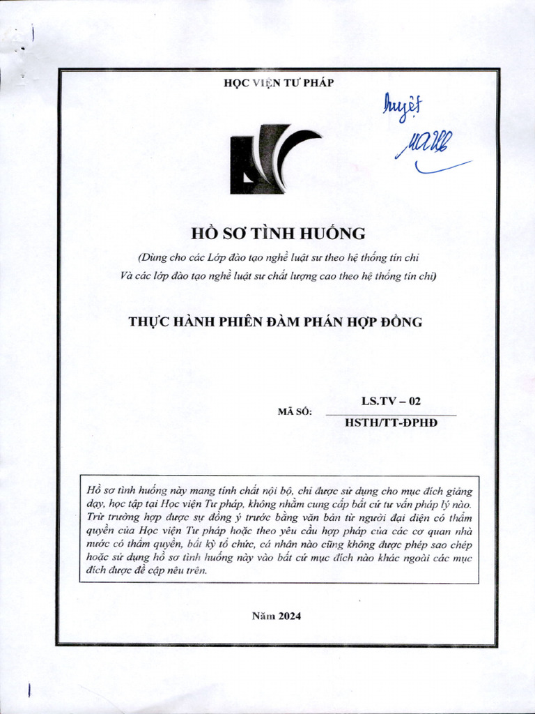 LS - TV 02 TT Đàm Phán TM | PDF