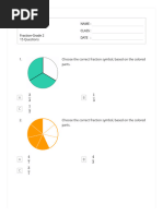 Grade 2 Fraction Quiz and Worksheet | PDF