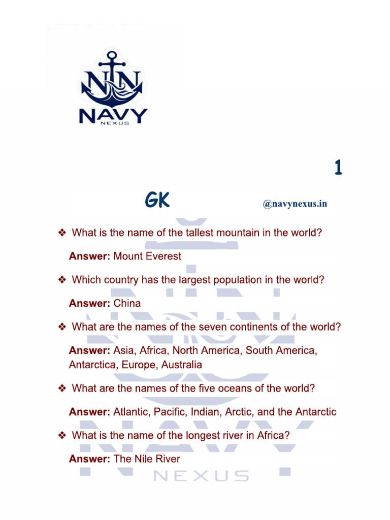 GK (Navy - Nexus) | PDF