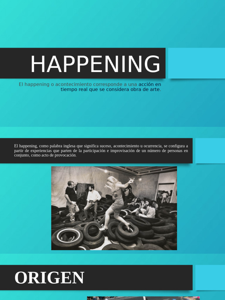 Happening, Performance e Instalaciones Artísticas | PDF | Arte de ...