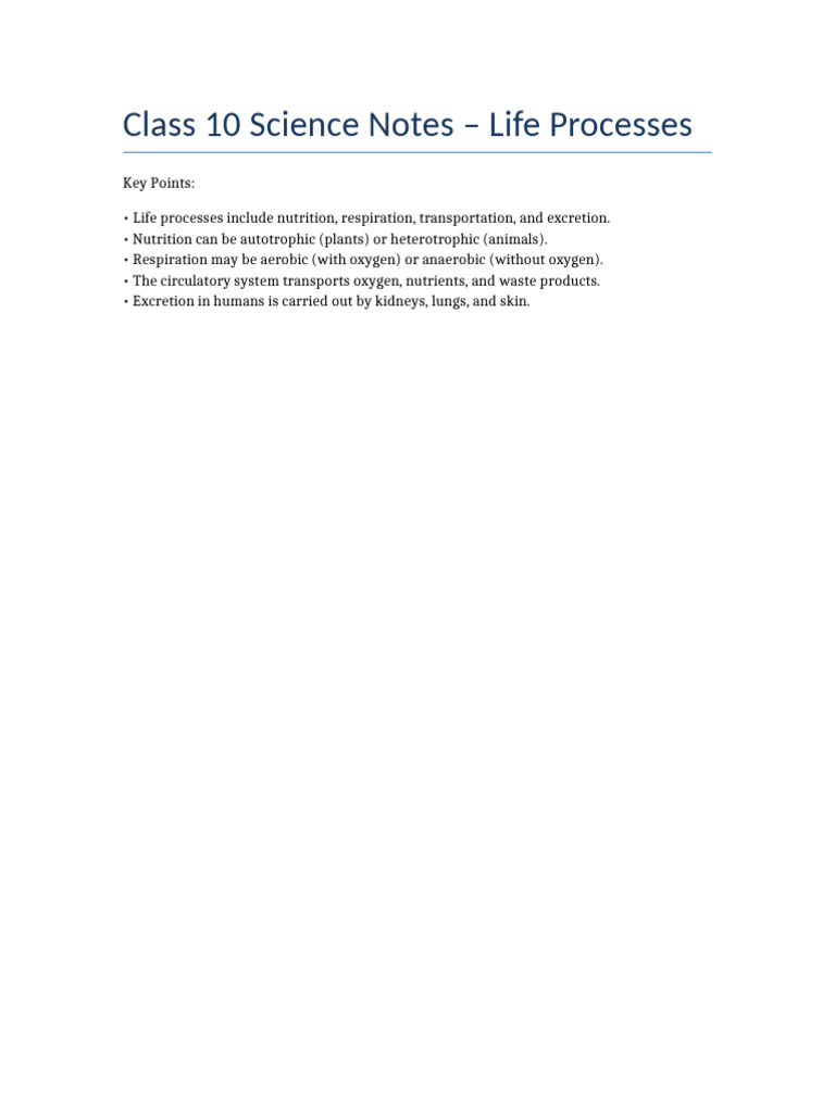 Class10 Science LifeProcesses | PDF