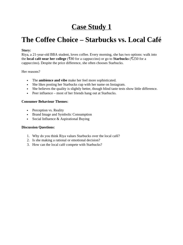 Case Studies On Consumer Behaviour (BBA 209) | PDF | Consumer Behaviour | Behavior