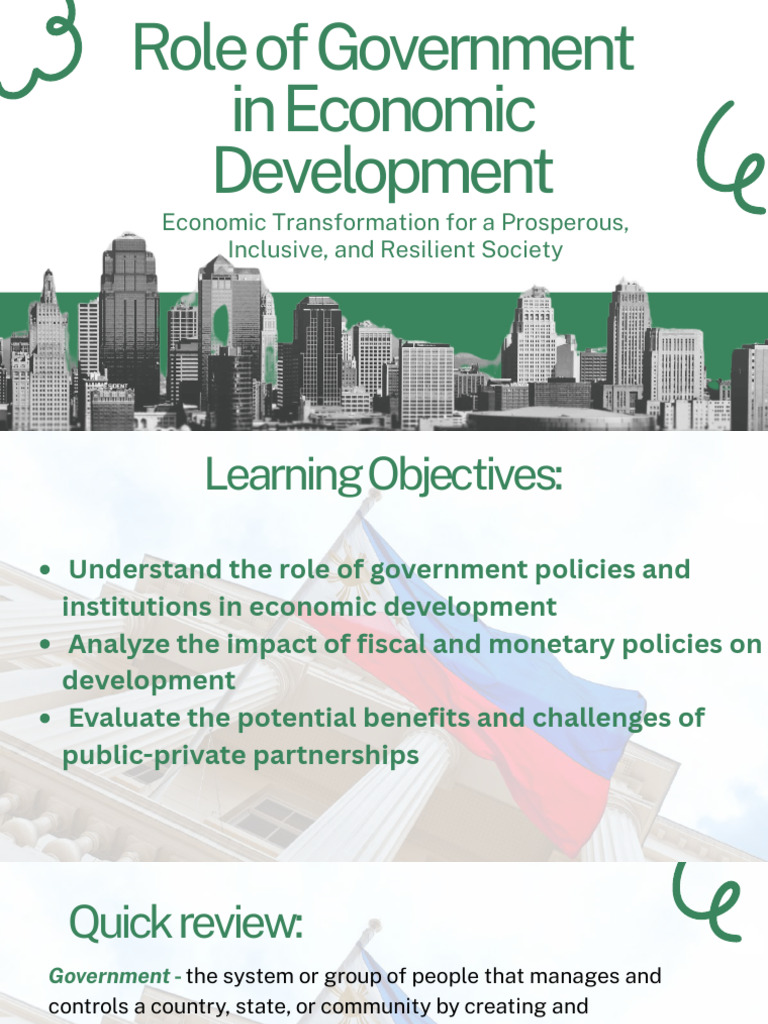 Government's Role in Economic Growth | PDF | Tariff | Taxes
