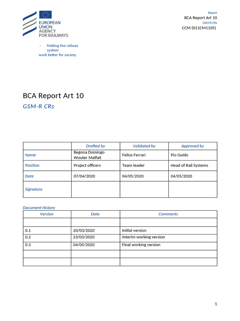 Annex 2 - Ertms - GSM-R Bca Report | PDF