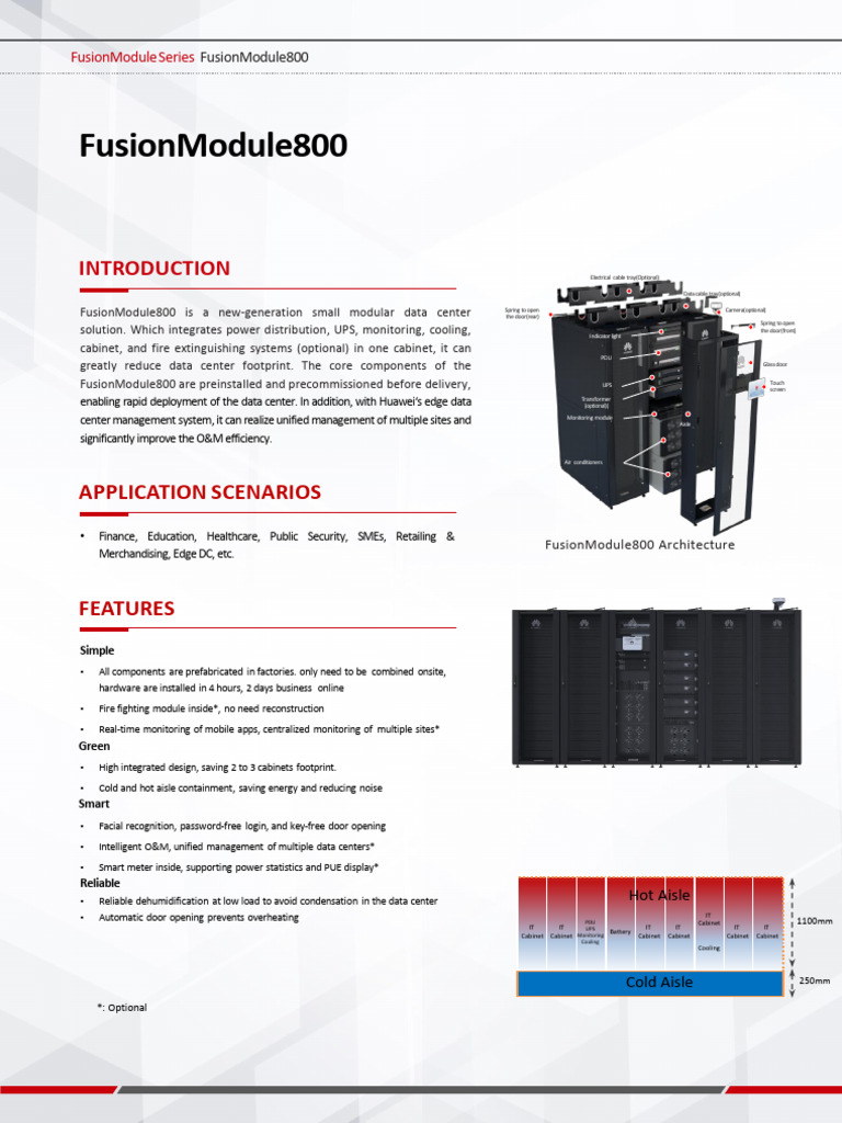 Huawei FusionModule800 Overview | PDF | Data Center | Electricity