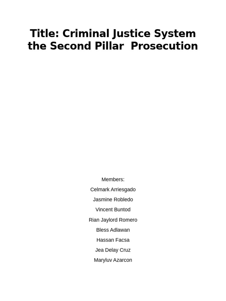 Understanding Criminal Prosecution Process | PDF | Prosecutor | Complaint