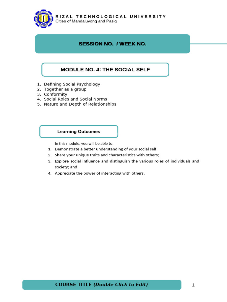 MODULE 5 Social Self | PDF