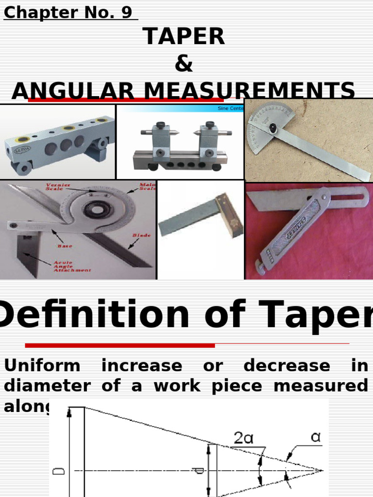 Taper and Angular Measurement and Measuring Tools | PDF | Tools ...