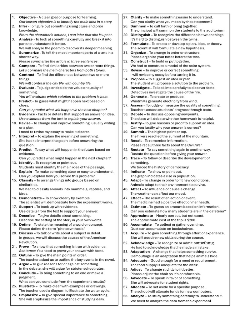 Academic Words | PDF | Idea | Evidence