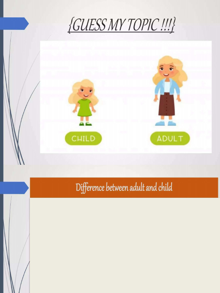Difference Between Child & Adult | PDF