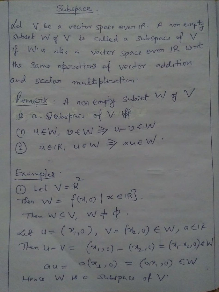 Subspace Introduction | PDF