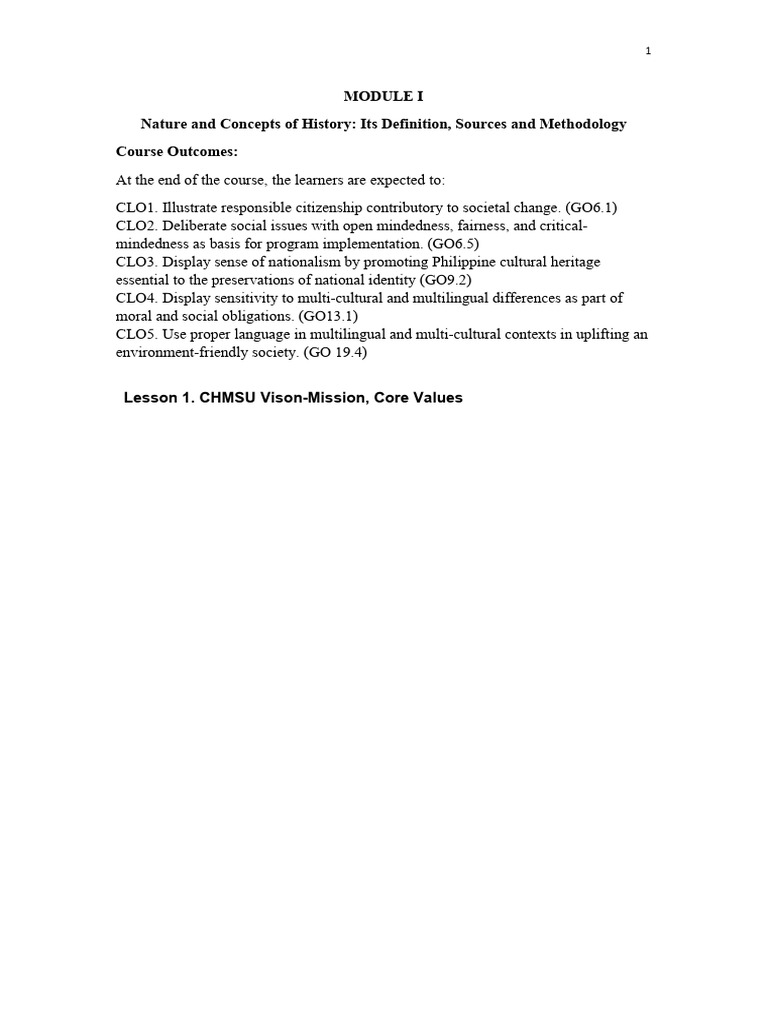 Module 1 Gecrea Midterm | PDF | Witness | Historian
