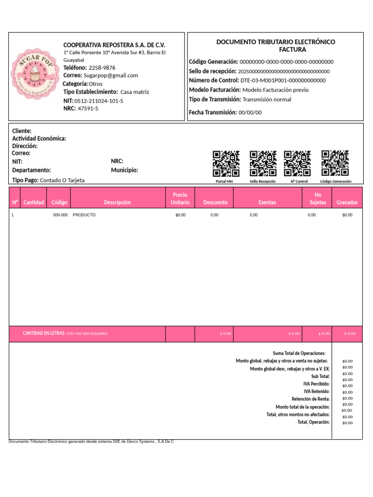 Factura Electrónica Detallada SIIE | PDF | Factura