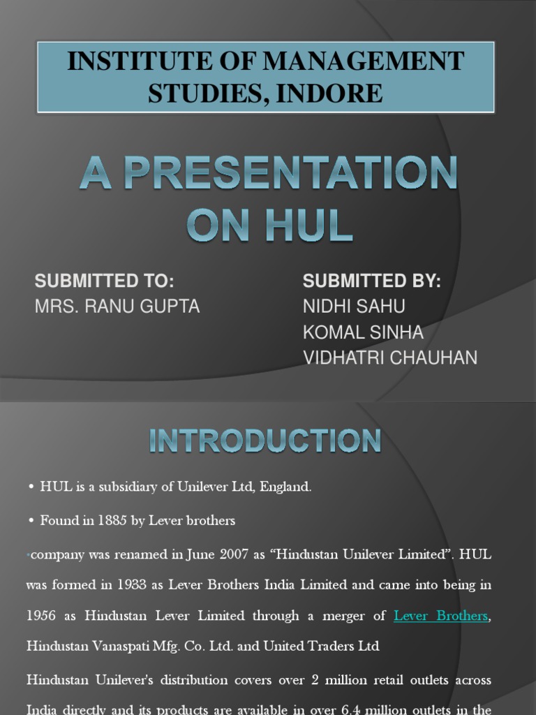 HUL's Market Strategy in Indore | PDF