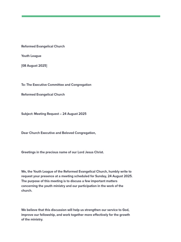 Church Letter | PDF