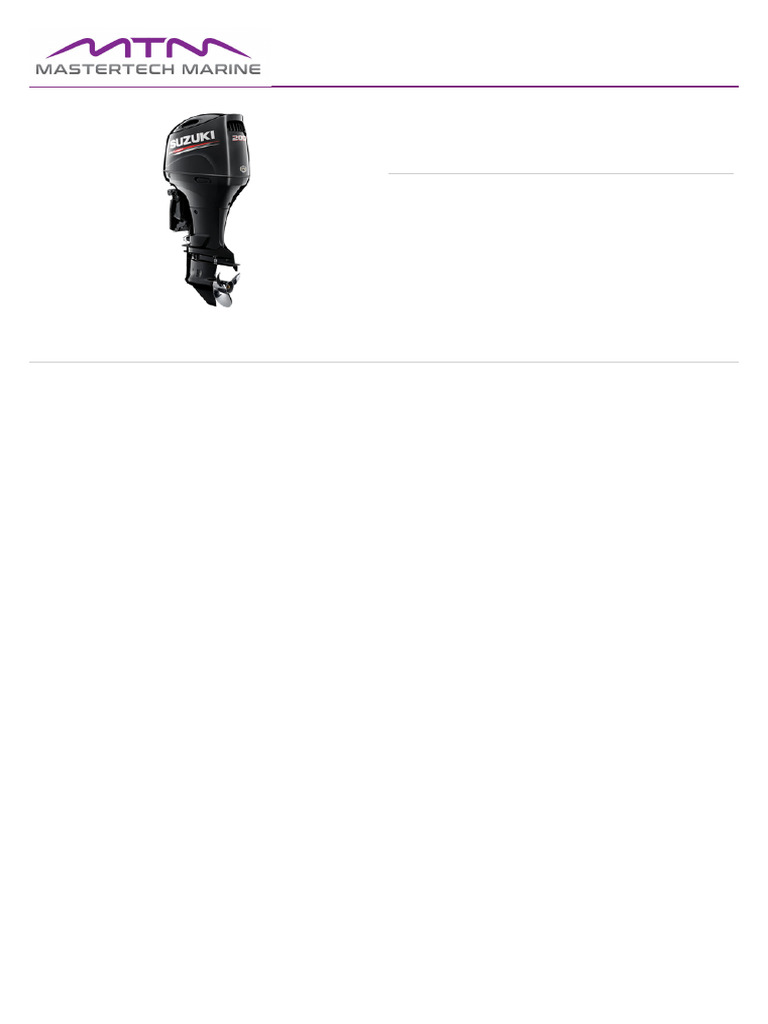 Suzuki DF200ATX Outboard Motor Sale | PDF