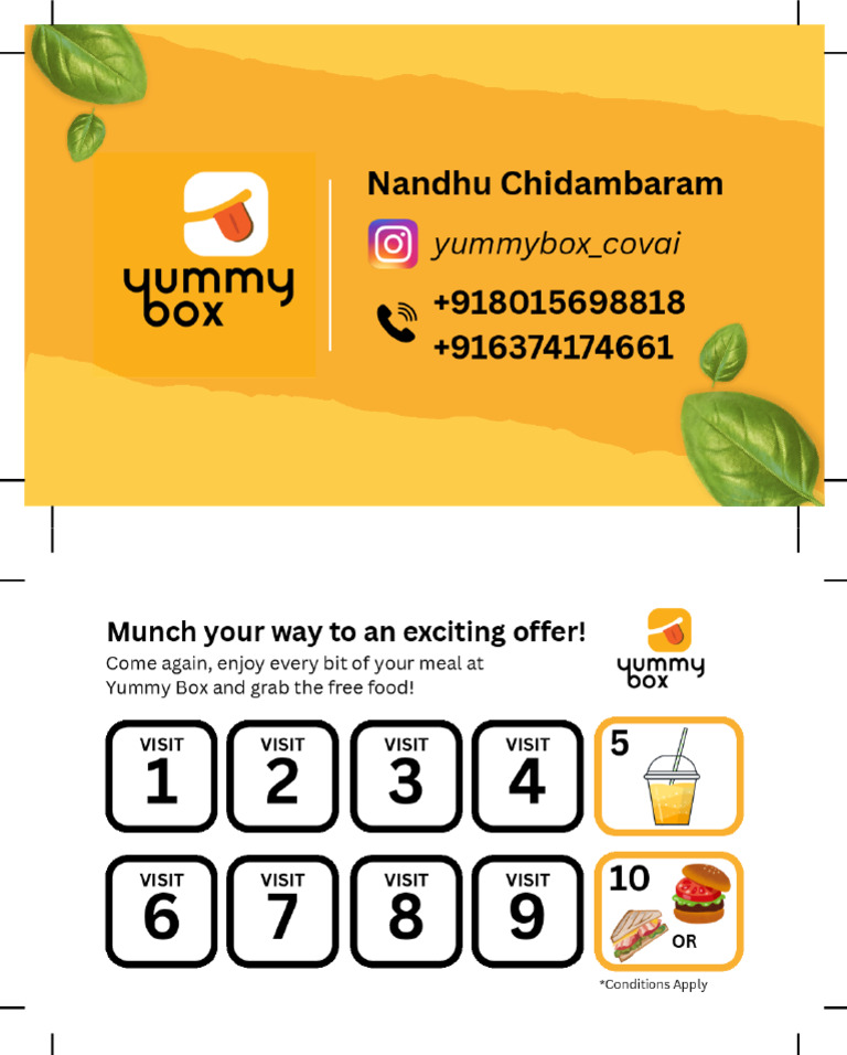 Yummy Box - Card | PDF