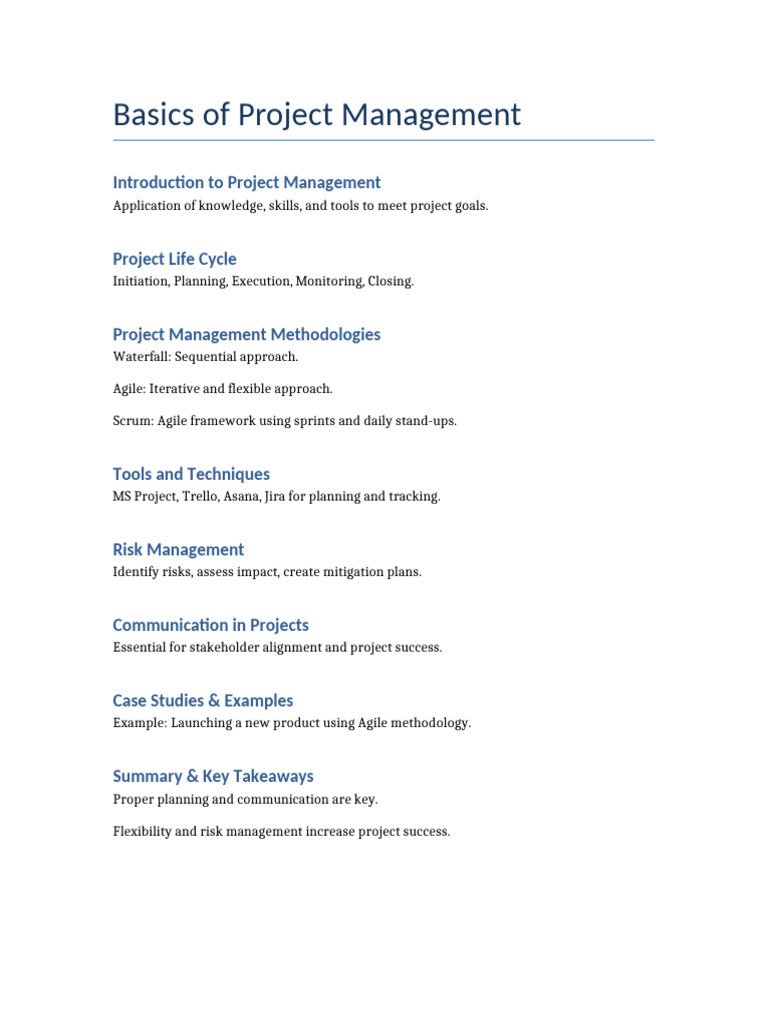 Project Management | PDF