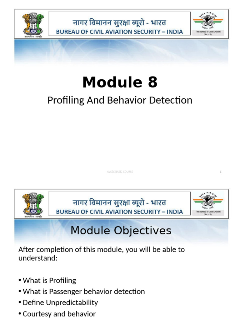 Aviation Security: Profiling & Detection | PDF | Airport Security | Airport