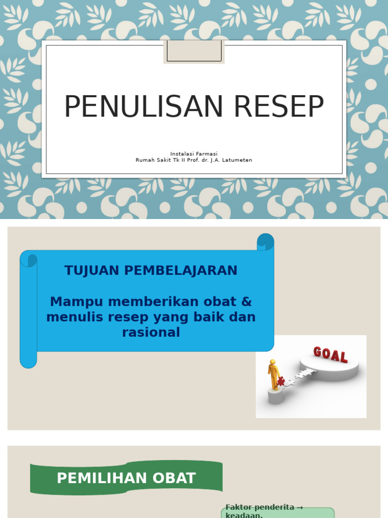 Penulisan Resep Obat yang Tepat | PDF