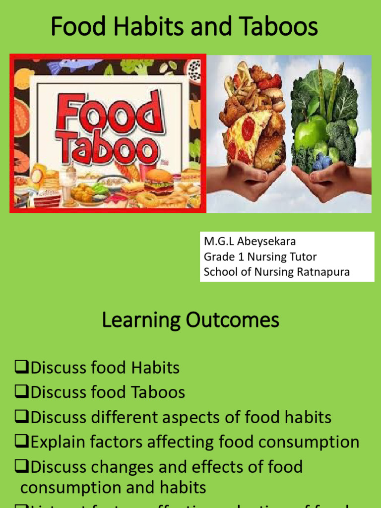 Healthy Eating: Taboos and Habits | PDF | Eating | Junk Food