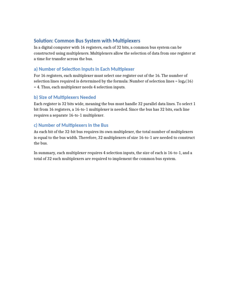 Common Bus System Multiplexer Solution | PDF