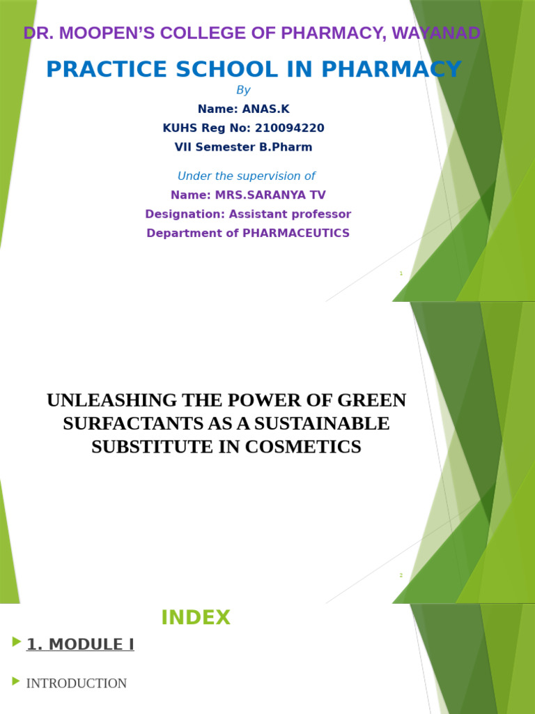 Anas Presentation Practice School 1 2 Sessinol 1 Pdf Surfactant