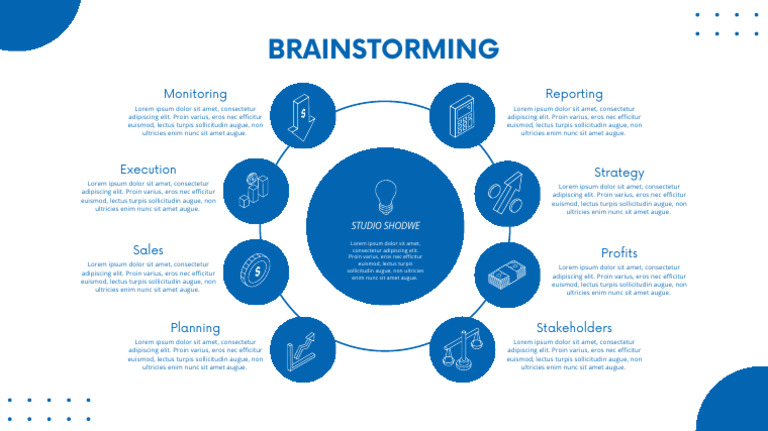 Blue Simple Professional Business Brainstorm | PDF