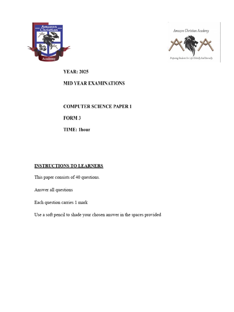 Instructions To Learners | PDF | Operating System | Computer Architecture