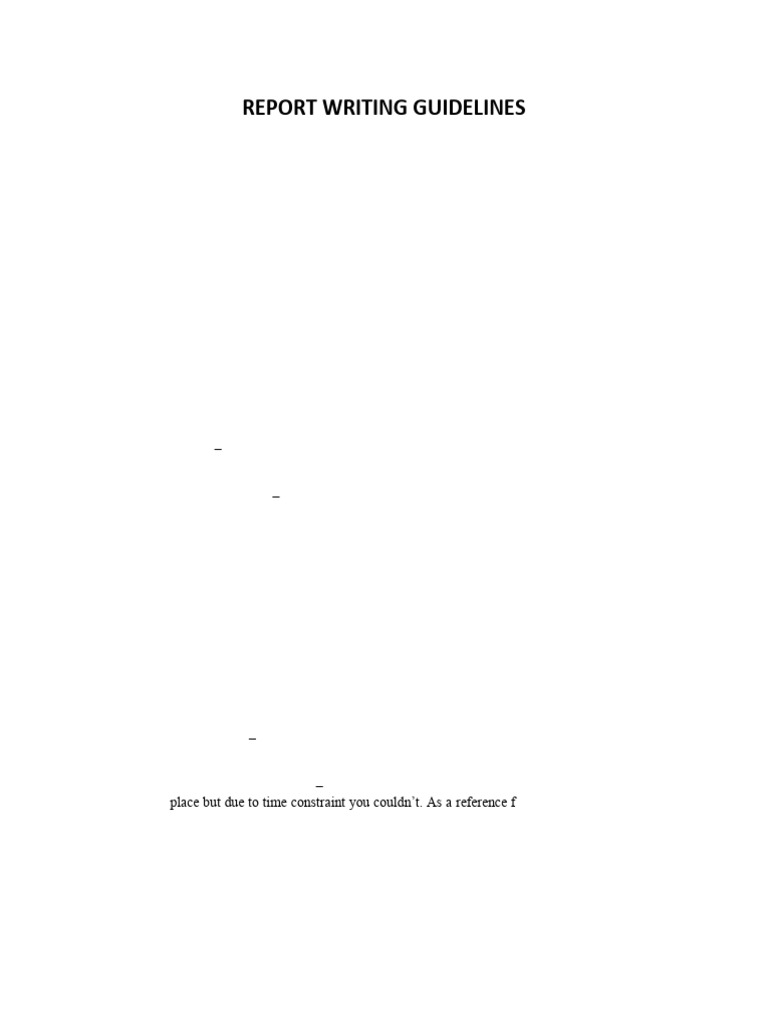 Internship Report Writing Guidelines | PDF