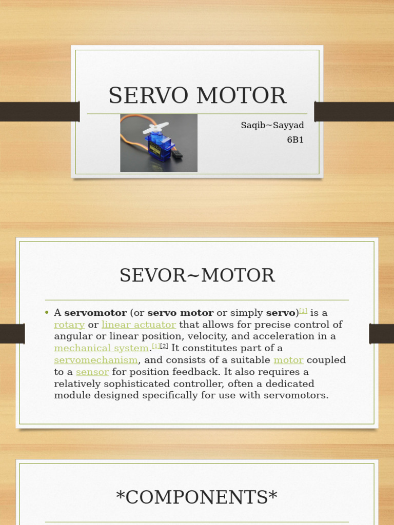Understanding Servo Motors and Components | PDF