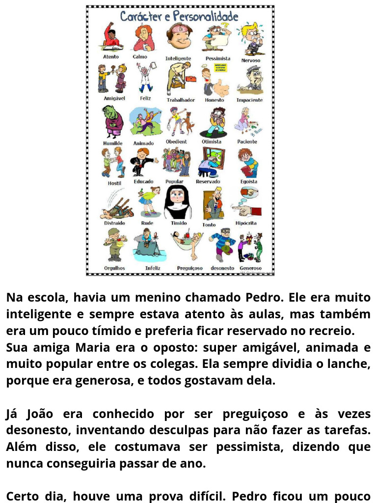 Amizade e Desempenho Escolar: Pedro e Maria | PDF