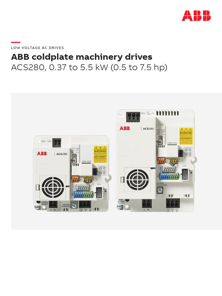 ACS280 Coldplate Drive Overview | PDF | Electric Motor | Programmable ...