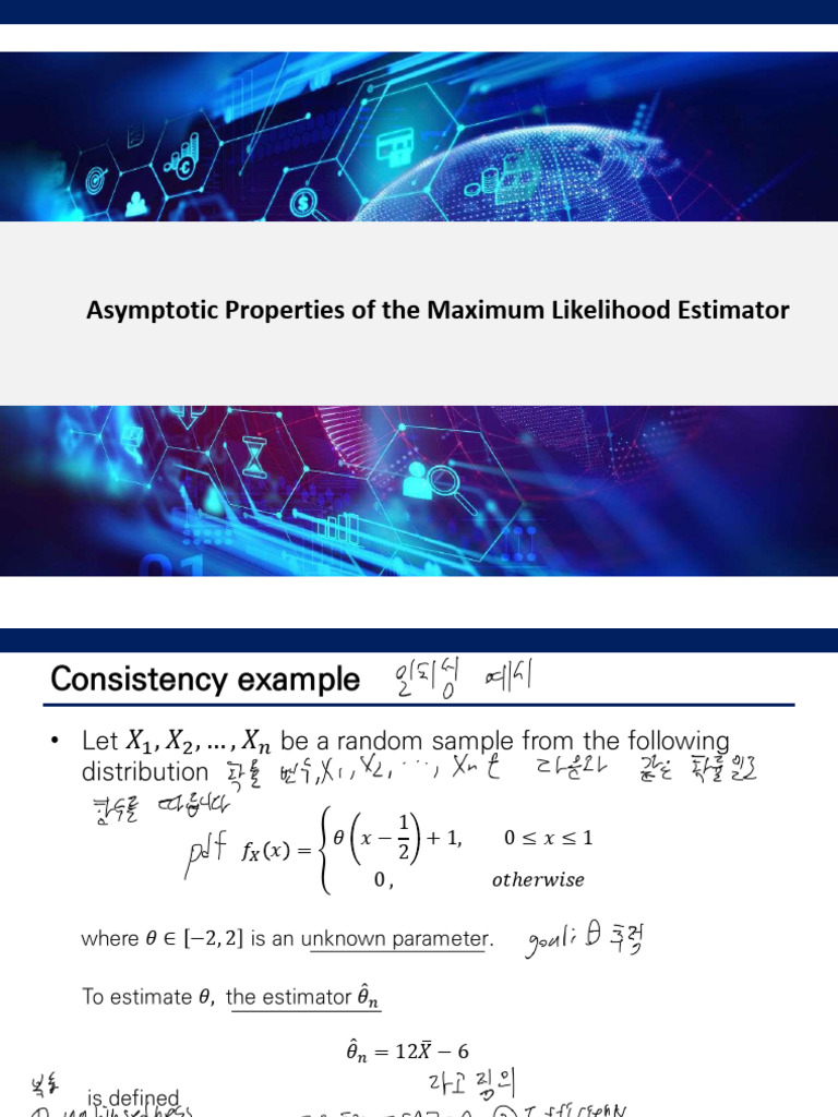 (W6-W7) Asymptotic Properties of The MLE | PDF | Estimator | Mean ...