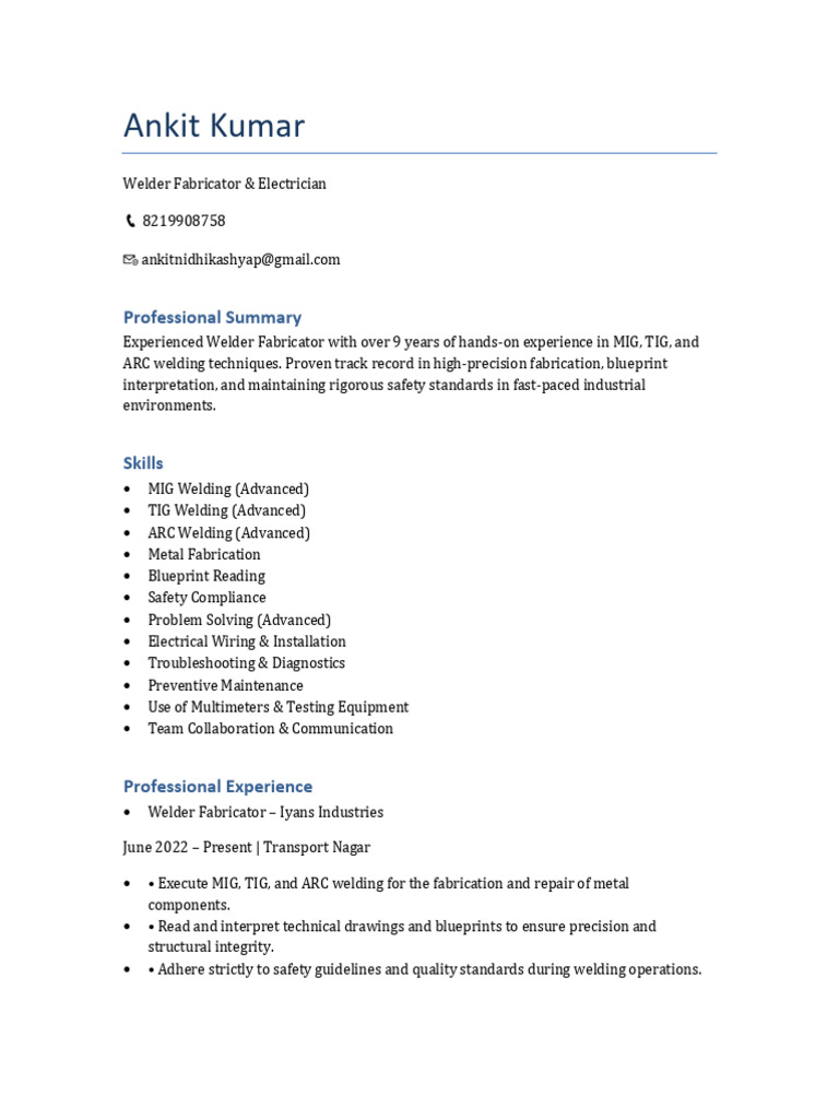 Ankit Kumar Resume | PDF