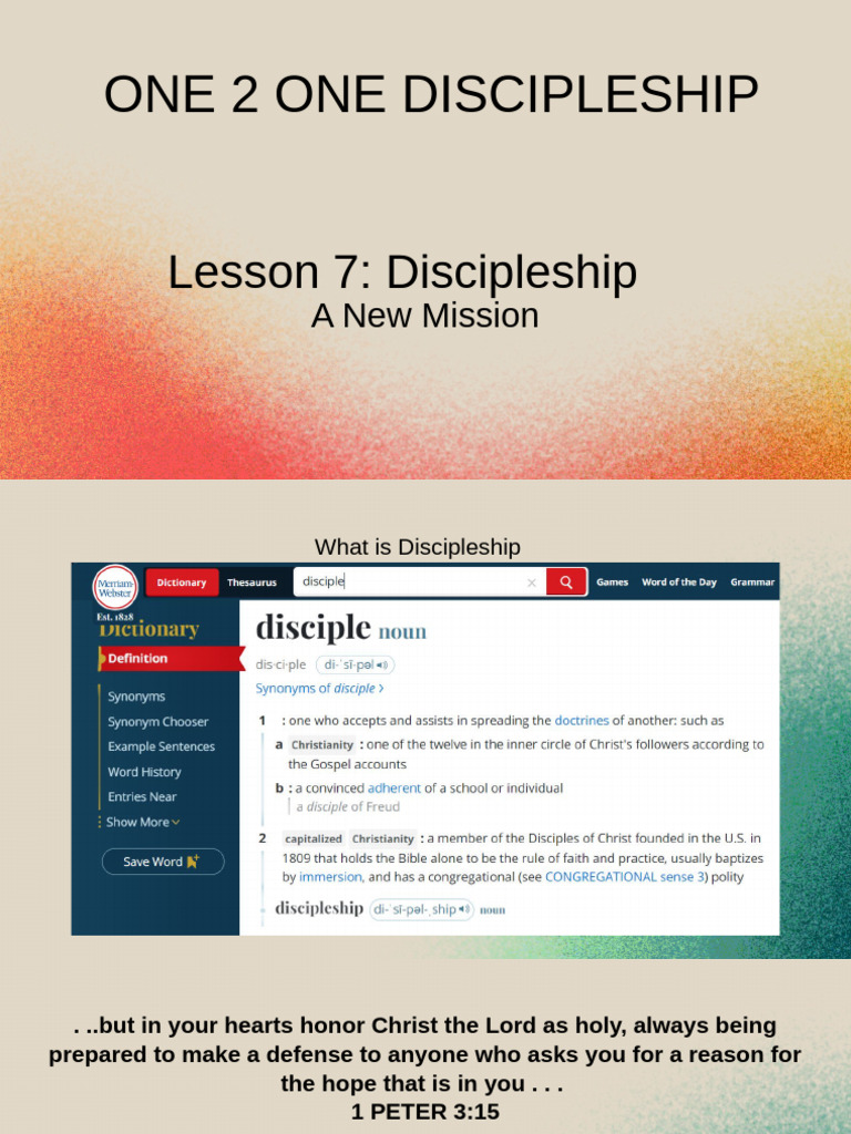 One 2 One Discipleship Guide | PDF | Disciple (Christianity) | Jesus