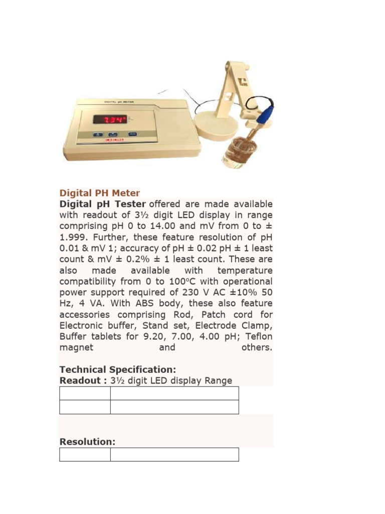 Ph Meter_labline (New) | PDF