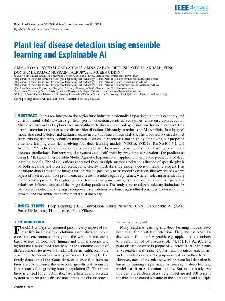 Plant Leaf Disease Detection Using Ensemble Learni | PDF | Deep ...