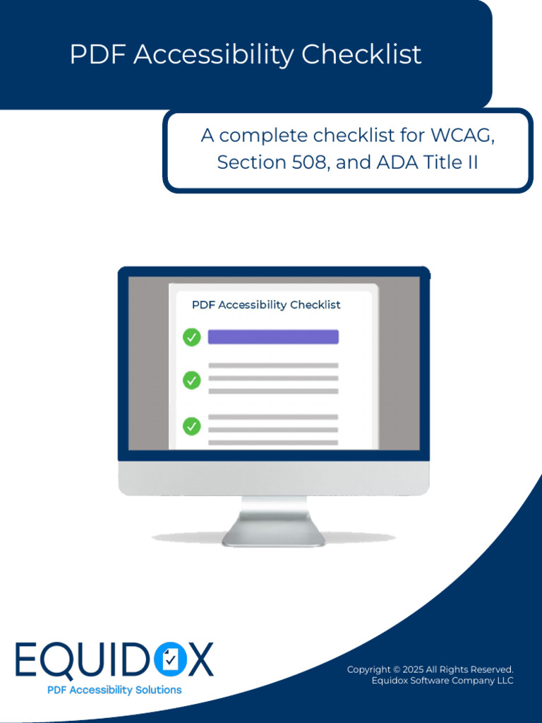 2025 PDF Accessibility Checklist (New Remediation) | PDF | Metadata | Tag (Metadata)