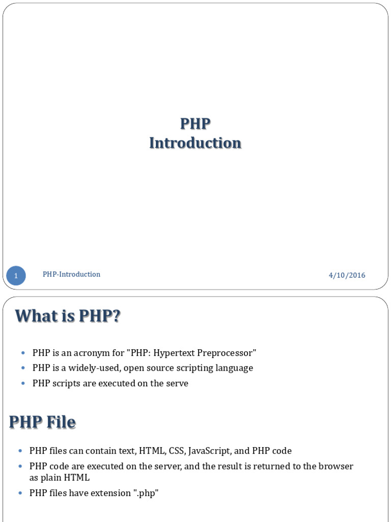 L5 PHPIntroduction-1 | PDF | Php | Variable (Computer Science)